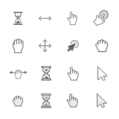 Vector Cursor Icons Set — Pixelbag Free Design Resources