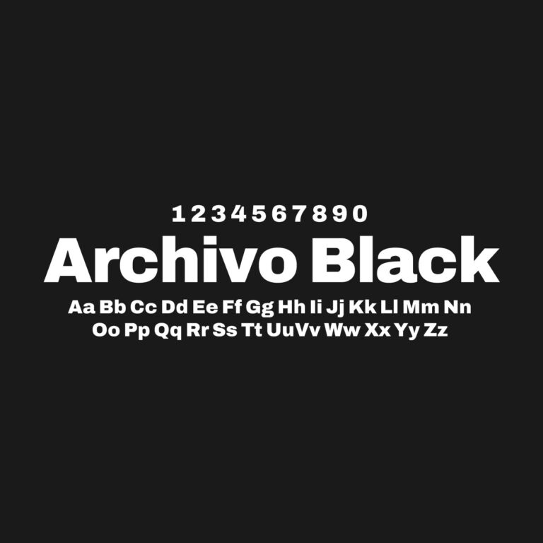 Archivo Black Font Free Download